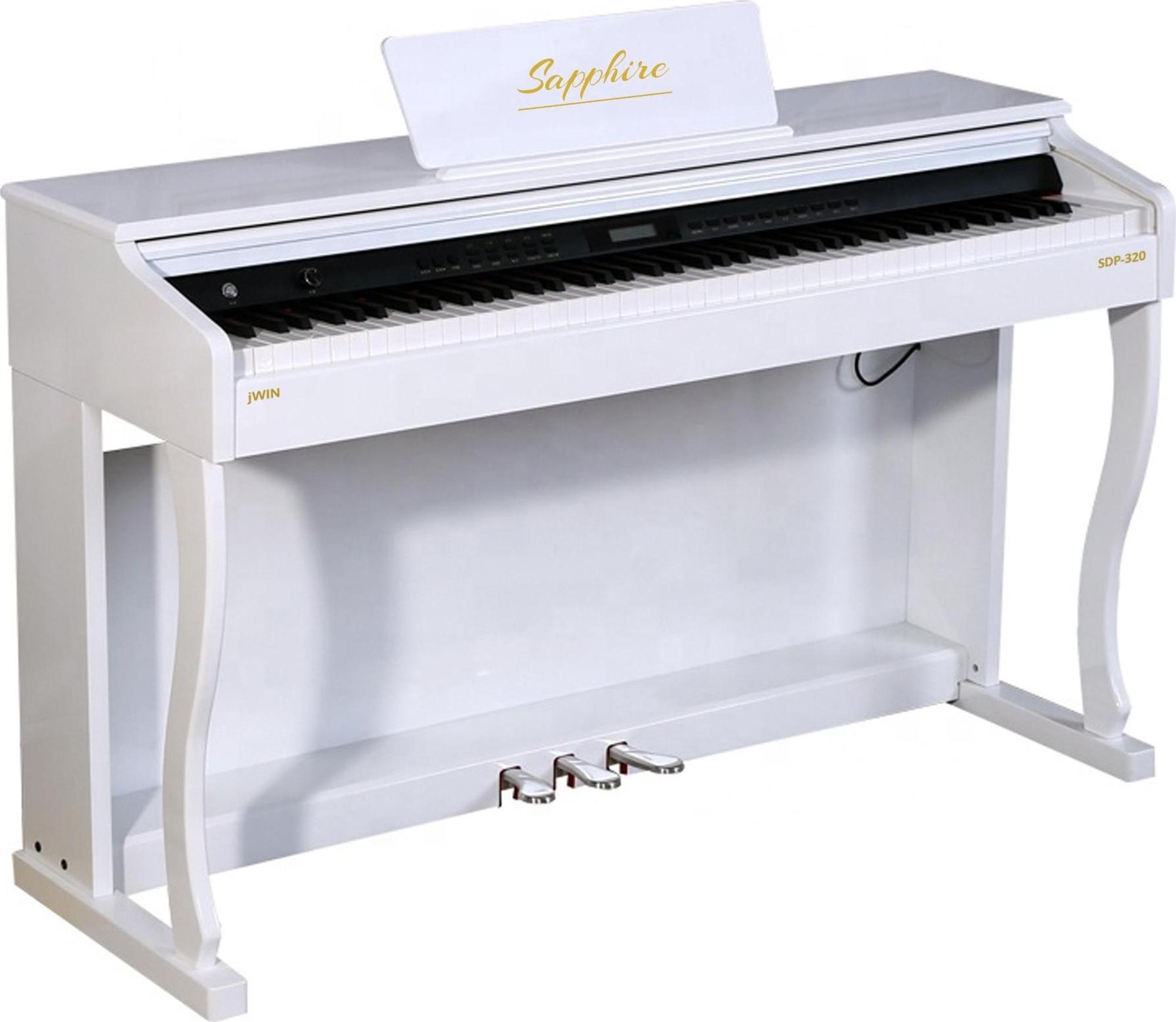 Jwin SDP-320 W Çekiç Aksiyonlu 88 Tuşlu Dijital Piyano(Beyaz) - idefix