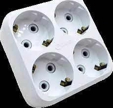 MAKEL 4LÜ TOPRAKLI GOLYAT GRUP PRİZ BEYAZ - idefix