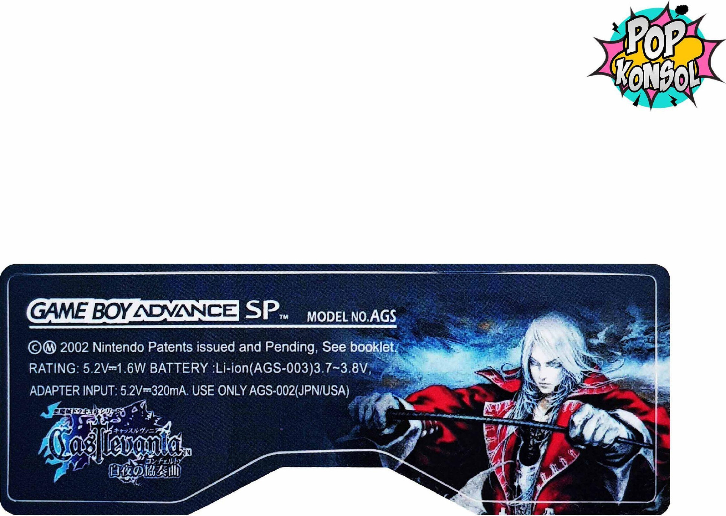 Gameboy Advance SP Arka Etiket Castlevania Harmony of Dissonance GBA SP ...
