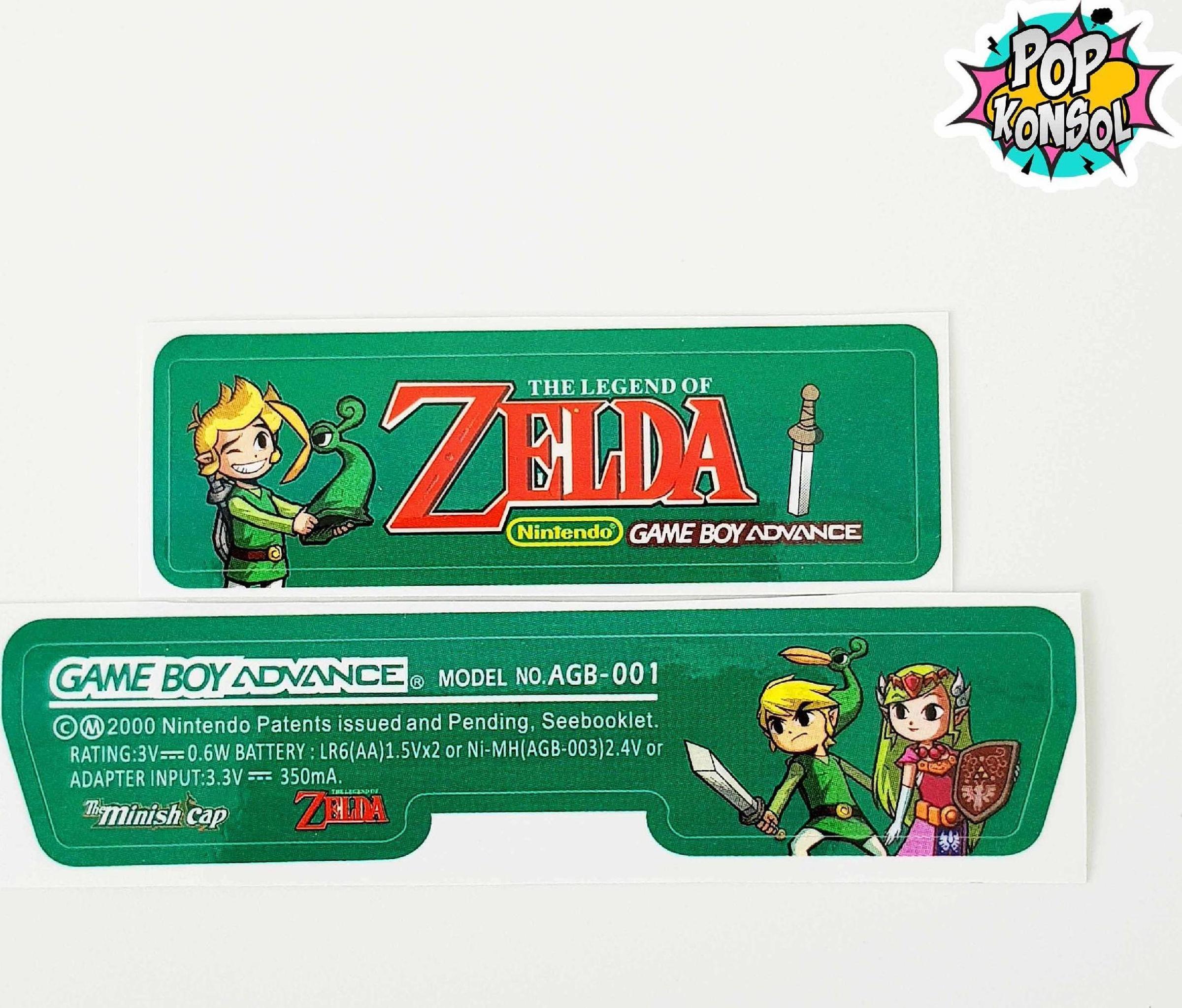Nintendo GameBoy Advance Arka Yapıştırma The Legend Of Zelda GBA Back ...