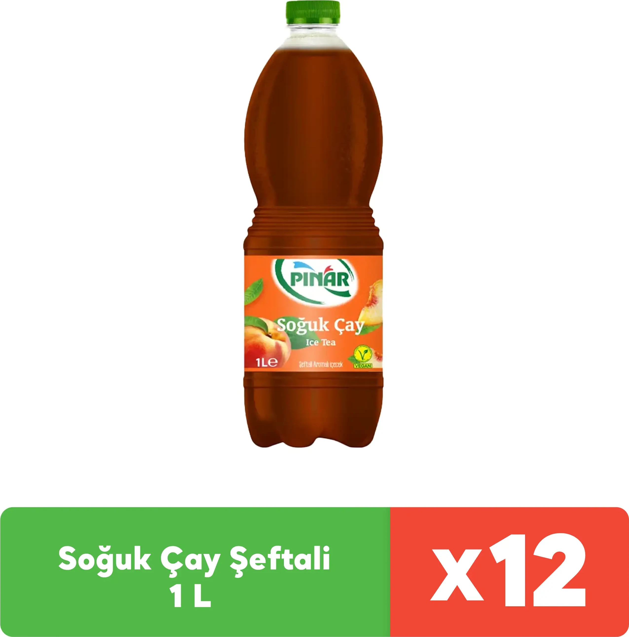 Pınar Soğuk Çay Şeftali 1 L x 12 Adet - idefix