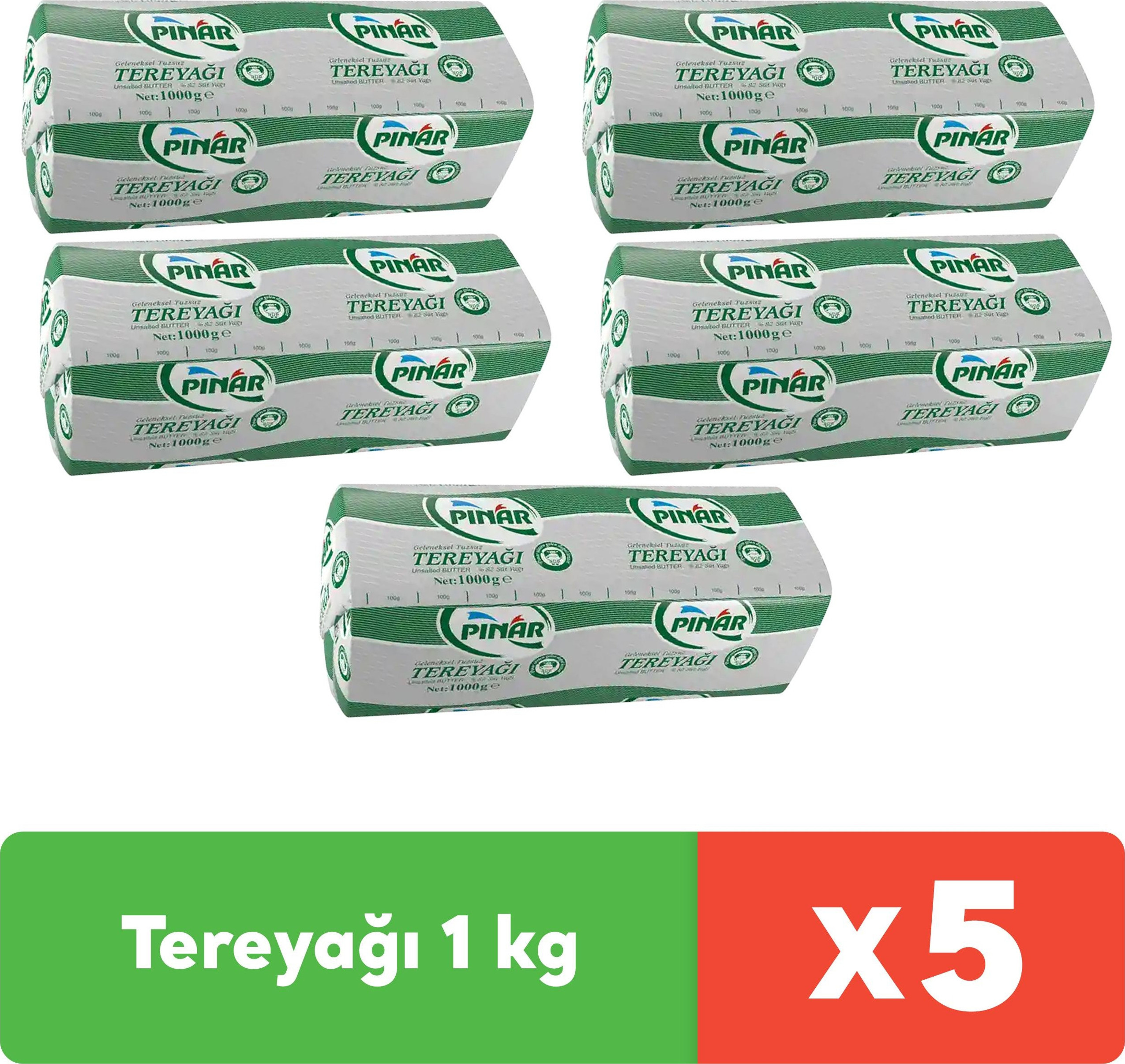 Pınar Tereyağı 1 kg x 5 adet - idefix