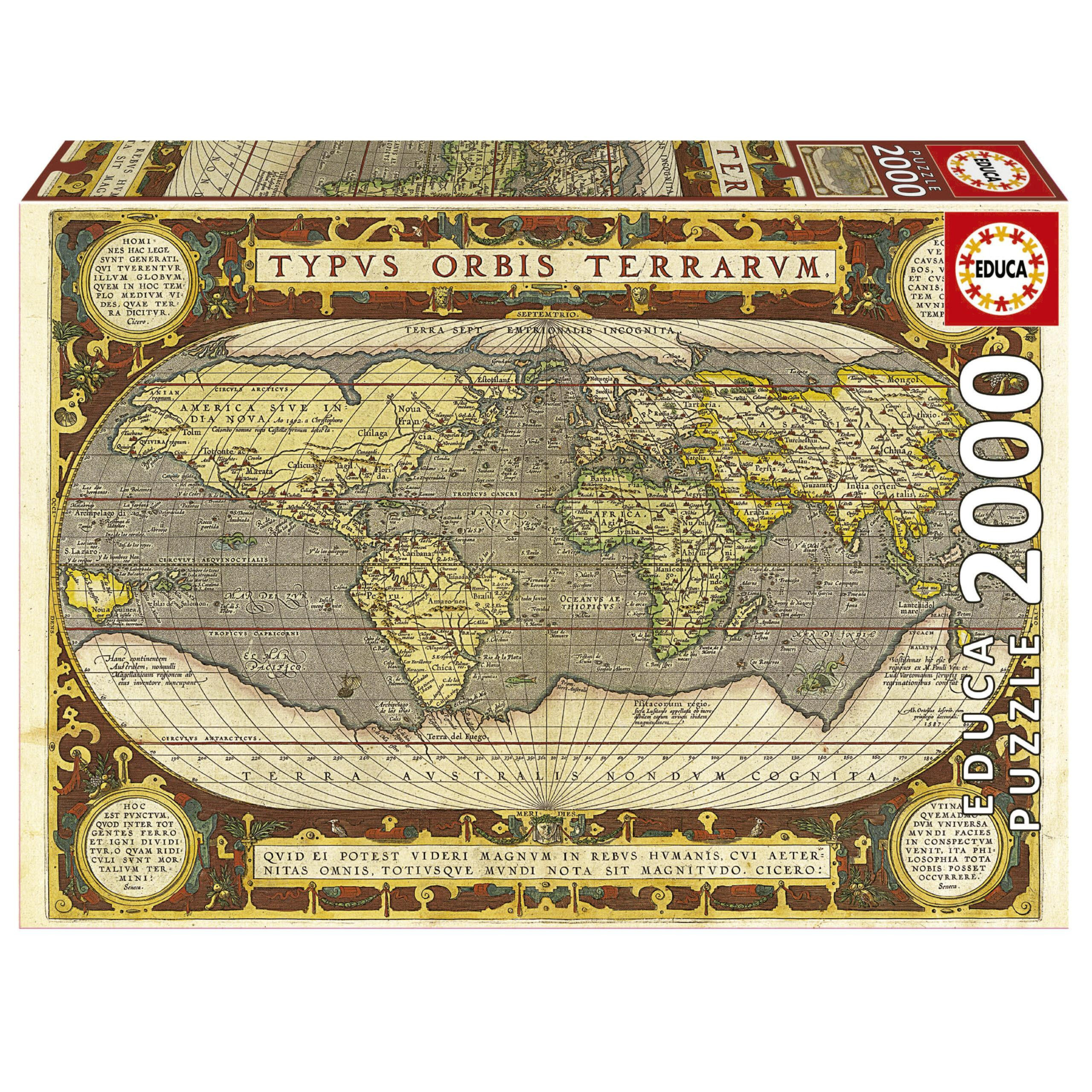2000 Parçalık Dünya Haritası Puzzle - Map Of The World - idefix