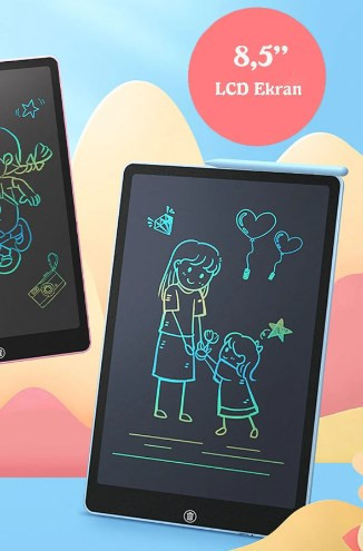 Slipt Writing Tablet 8.5 Inç Lcd Dijital Kalemli Çizim Yazı Tahtası ...