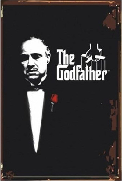 The Godfather Baba Sinema Retro Vintage Ahşap Poster 20x30 - idefix