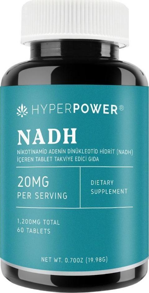 Hyperpower Nicotinamide Adenine Dinucleotide Hydride (NADH) 20 Mg 60 ...