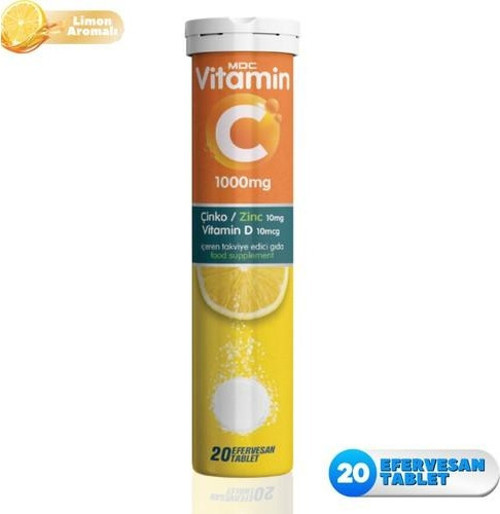 Mdc Vitamin C & Çinko & Vitamin D 20 Efervesan Tablet - idefix