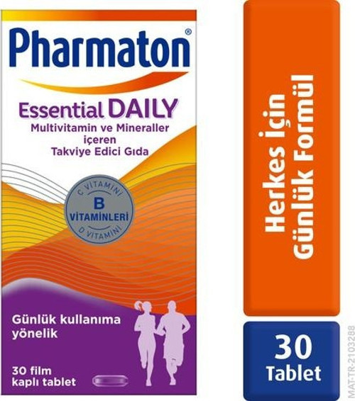 Pharmaton Essential Daily 30 Tablet - Vitamin B, Vitamin C, Vitamin D ...