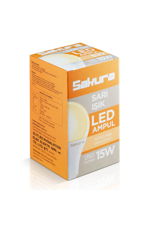 SakuraSarı Işık Led Ampul 15w 1350 Lümen 4 Adet - idefix