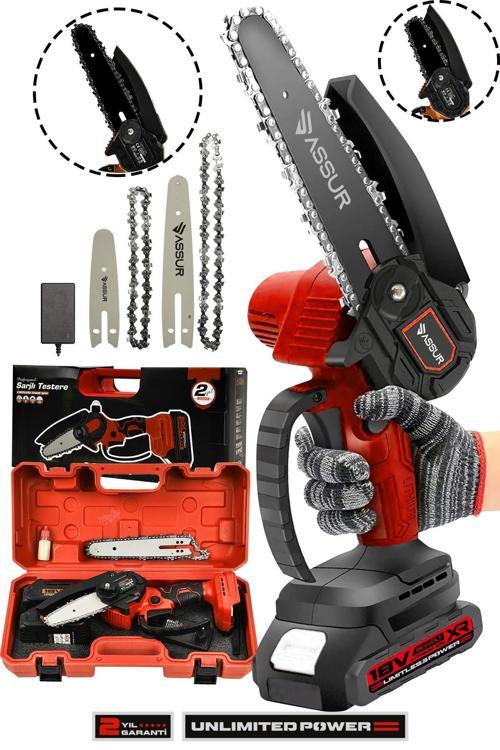 Assur Plus 18V Çift Akülü Ağaç Odun Dal Budama Testere - idefix