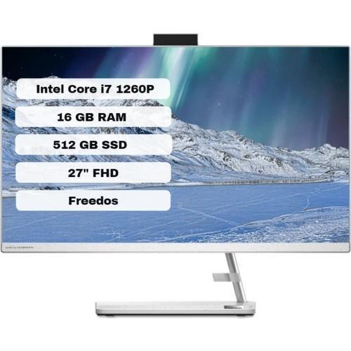 Lenovo Ideacentre Aıo 3 27IAP7 Intel Core I7 1260P 16GB 512GB SSD Freedos 27" Fhd AIO Bilgisayar ...