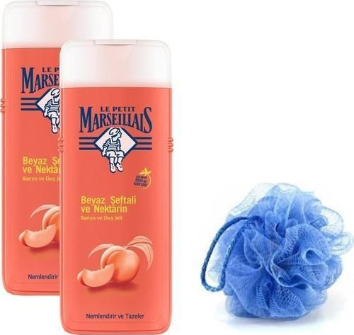 Le Petit Marseillais Duş Jeli Şeftali ve Nektarin 400 ml x 2 + Lif - idefix