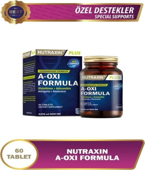 Nutraxin A-oxi Formula Glutathione Resveratrol - Gıda Takviyesi 60 ...