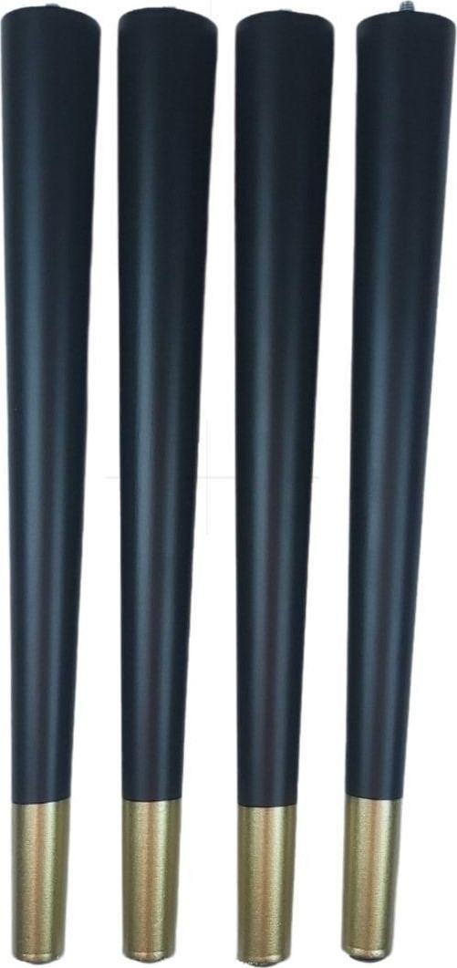 Taraf Dekorasyon Gürgen Ahşap Ucu Gold Siyah Renk 42 Cm 4 Adet Sandalye ...