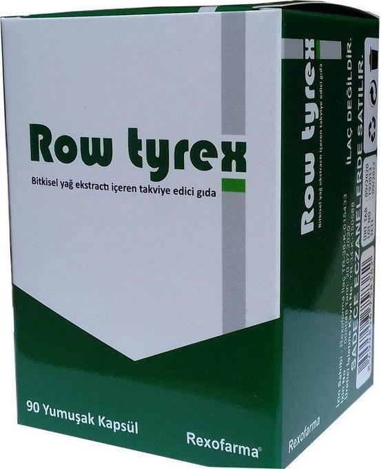ROW TYREX BİTKİSEL YAĞ EKSTRAKTLI TAKVİYE EDİCİ GIDA 90 KAPSÜL - idefix