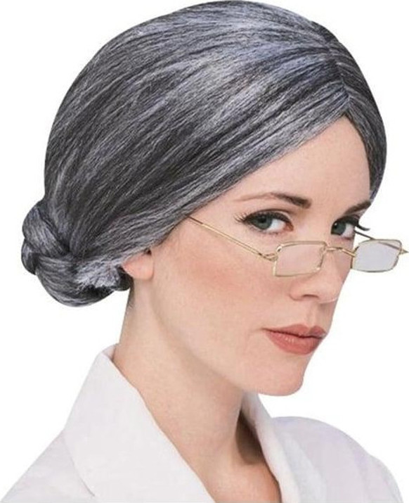 Just Cheap Store Gri Renk Yaşlı Peruğu Takma Saç Anneanne Babaanne ...