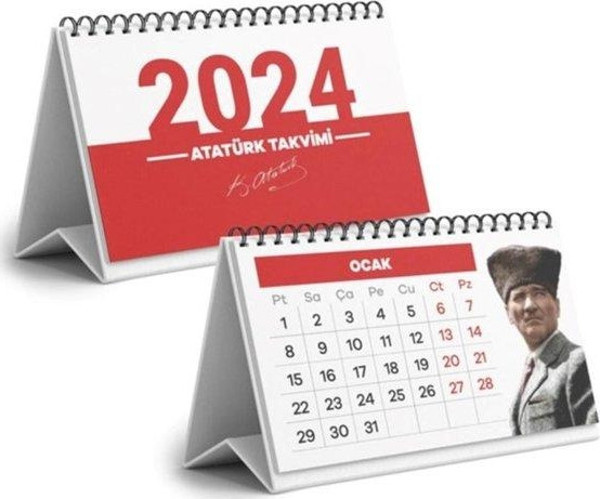 Halk-2024 Masa Takvimi 8 Yaprak - idefix