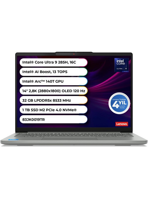 IDEAPAD Pro 5 14IAH10 ULTRA 9 285H 32GB LPDDR5X 8533 MHz 1 TB Gen 4 M2 ...