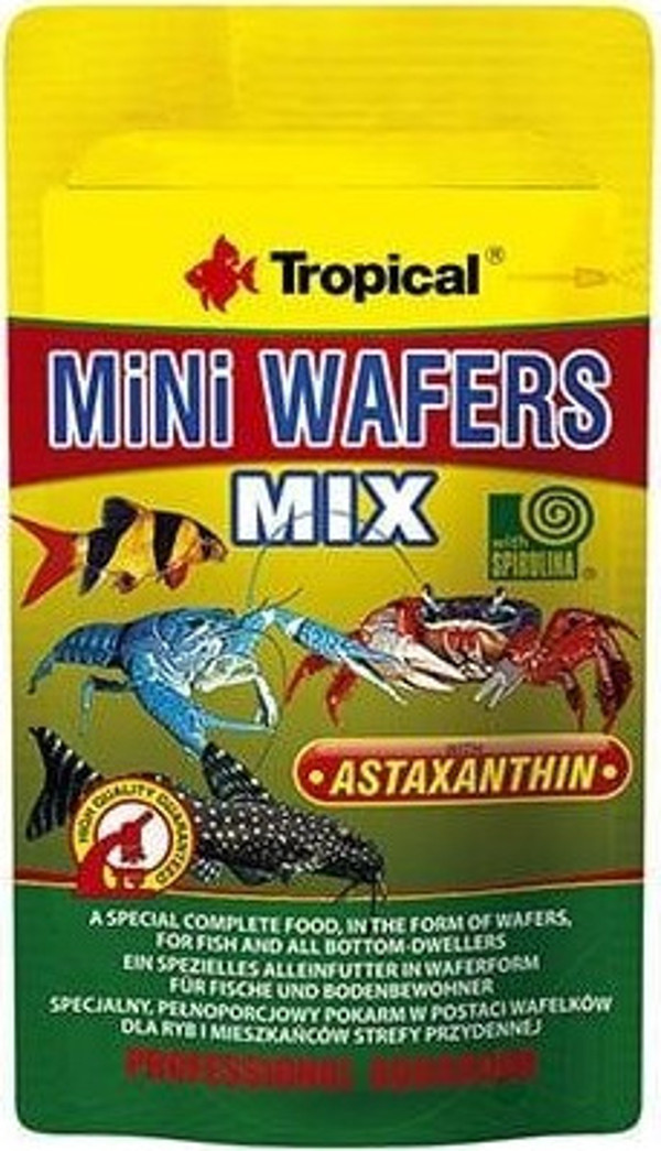 Tropical Mini Wafers Mix Karışık Taneli Dip Balık Yemi 18 Gr - idefix