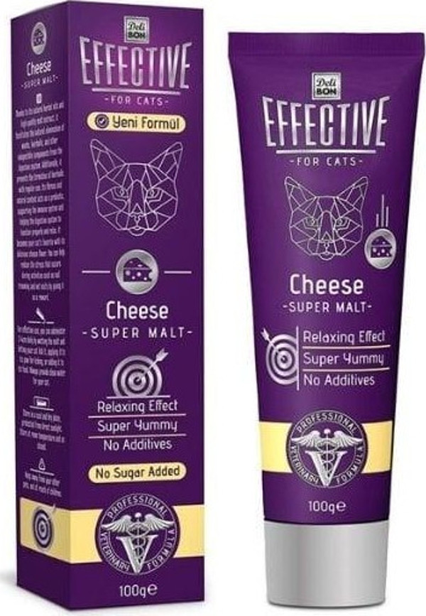Delibon Effective Peynirli Sakinleştirici Kedi Malt Macunu 100 Gr - idefix