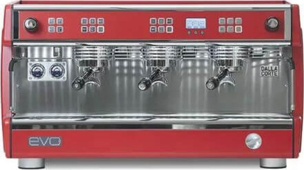 Dalla Corte EVO2-H-3-R Evo2 HV (3 Gruplu) Kahve Makinesi, Kırmızı - idefix