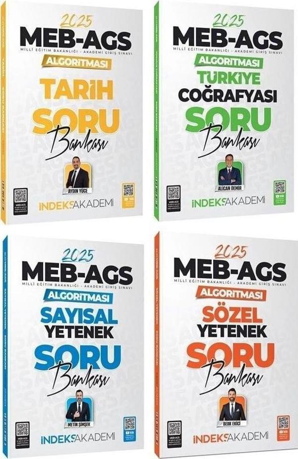 İndeks Akademi 2025 MEB-AGS Algoritması Sözel+Sayısal Yetenek+Tarih+Türkiye Coğrafyası Soru ...