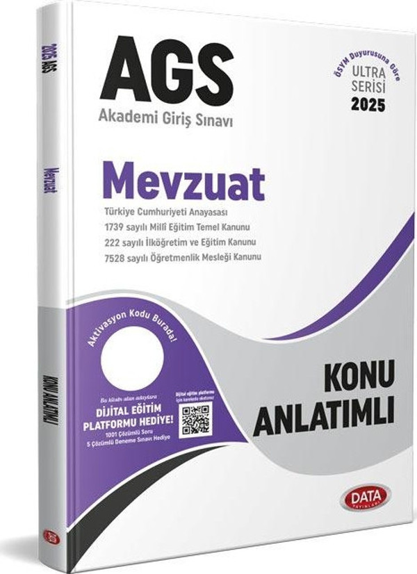 Data 2025 MEB-AGS Mevzuat Bilgisi Anayasa Konu Anlatımlı Data Yayınları ...