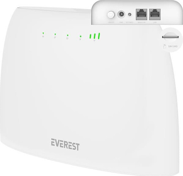 Everest Ewr-4G03 4G Lte Wi-Fi Router Sım Kart Girişli 300 Mbps 2.4Ghz ...