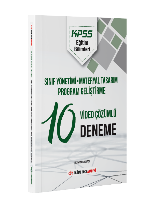 Dijital Hoca Akademi 2022 Kpss Eğitim Bilimleri Sınıf Yönetimi-Program Geliştirme 10 Deneme ...