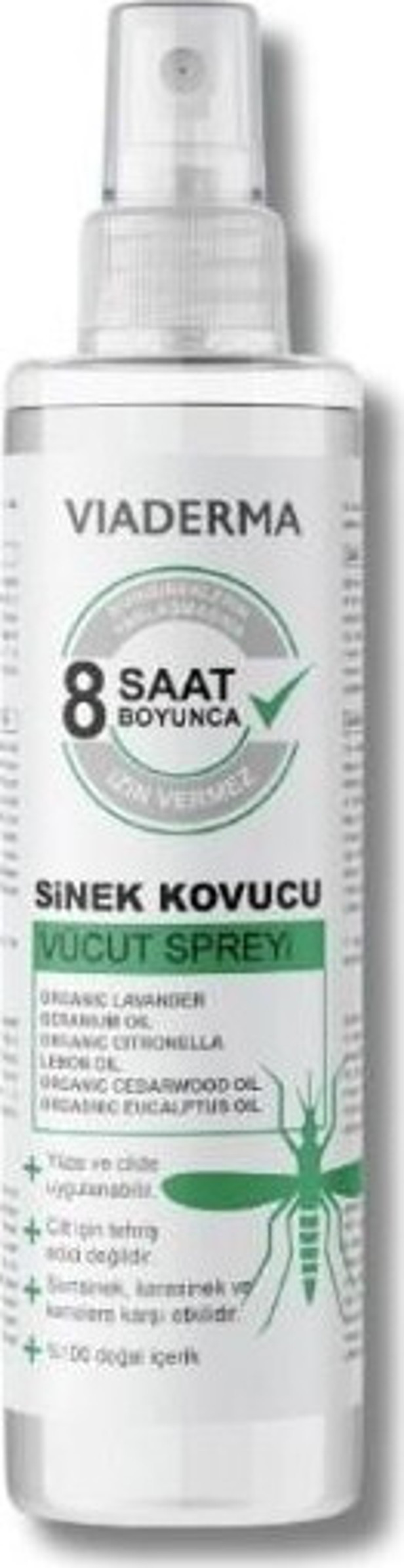 Viaderma Sivrisinek Sinek Kovucu Koruyucu Vücut Spreyi Bitkisel Tüm ...