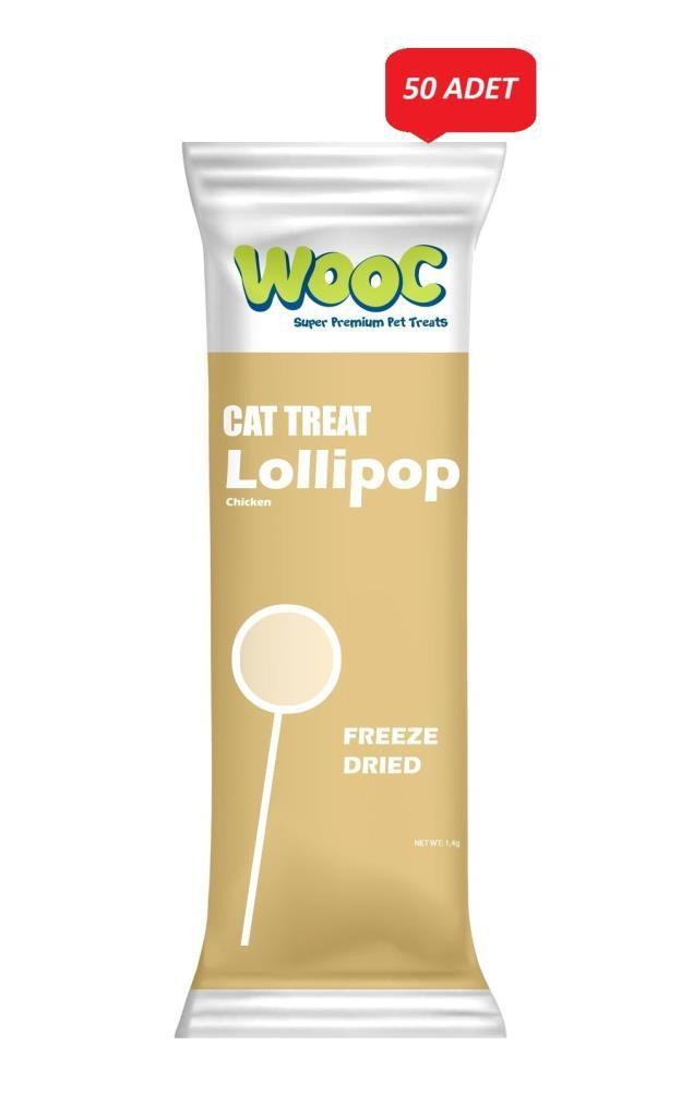 Wooc Lollipop Tavuklu Kedi Ödül Maması 1,4 Gr*50 li Paket - idefix