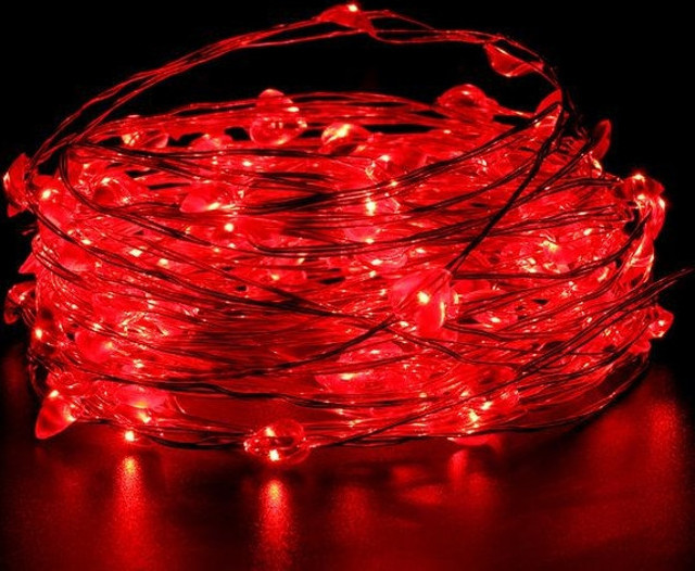 2 METRE KIRMIZI LED IŞIK KIRMIZI YILBAŞI AĞACI IŞIĞI NOEL IŞIĞI KIRMIZI ...