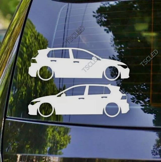 Golf MK8 GTI GT Kelebek Cam Oto Sticker 17 CM 2 Adet - idefix