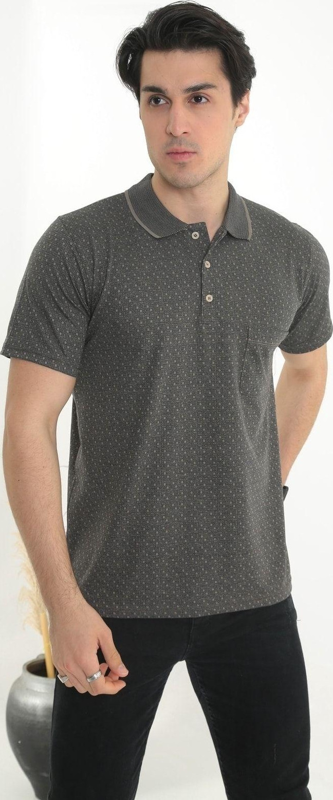 Kmk Kombin Baba Kısa Kol Erkek Polo Yaka Özel Kumaş Tişört - idefix