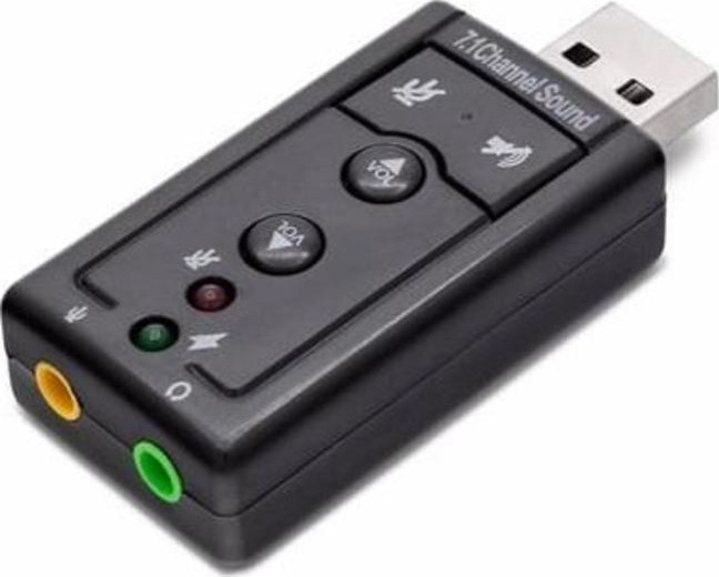 7.1 USB SES KARTI HARİCİ USB SOUND KART VİRTUAL 3D ÇEVİRİCİ - idefix