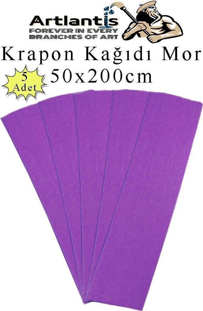 Krapon Kağıdı 50x200 cm 5 Adet Renkli Grapon Kağıdı Okul Sınıf Etkinlik ...