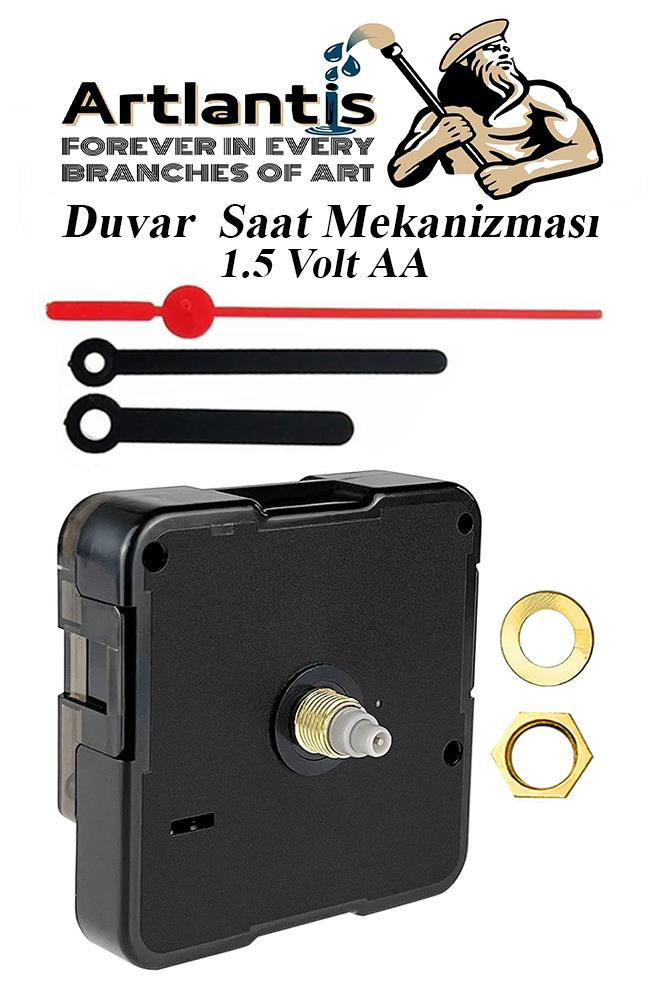 Duvar Saat Mekanizması 1 Adet 10 mm Şaft Sessiz Saat Motoru Akrep ...