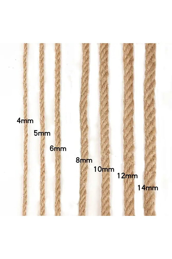 5 mm 75 Metre Jüt Halat Kendir İp Hasır Urgan - idefix