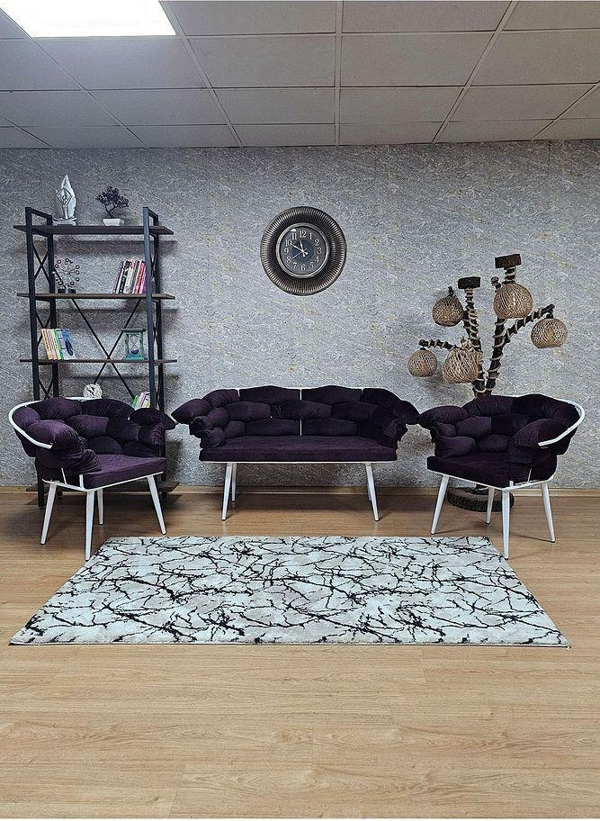 Beyaz Boyalı - Mor Döşeme | Balon Çay Seti | Balkon Koltuk | Berjer ...