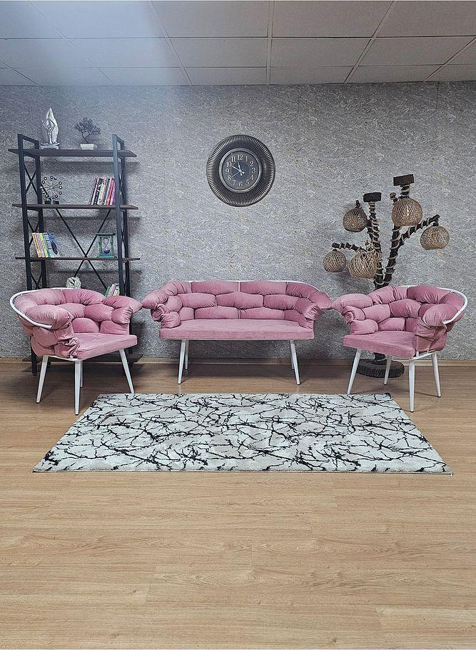 Beyaz Boyalı - Pembe Döşeme | Balon Çay Seti | Balkon Koltuk | Berjer ...