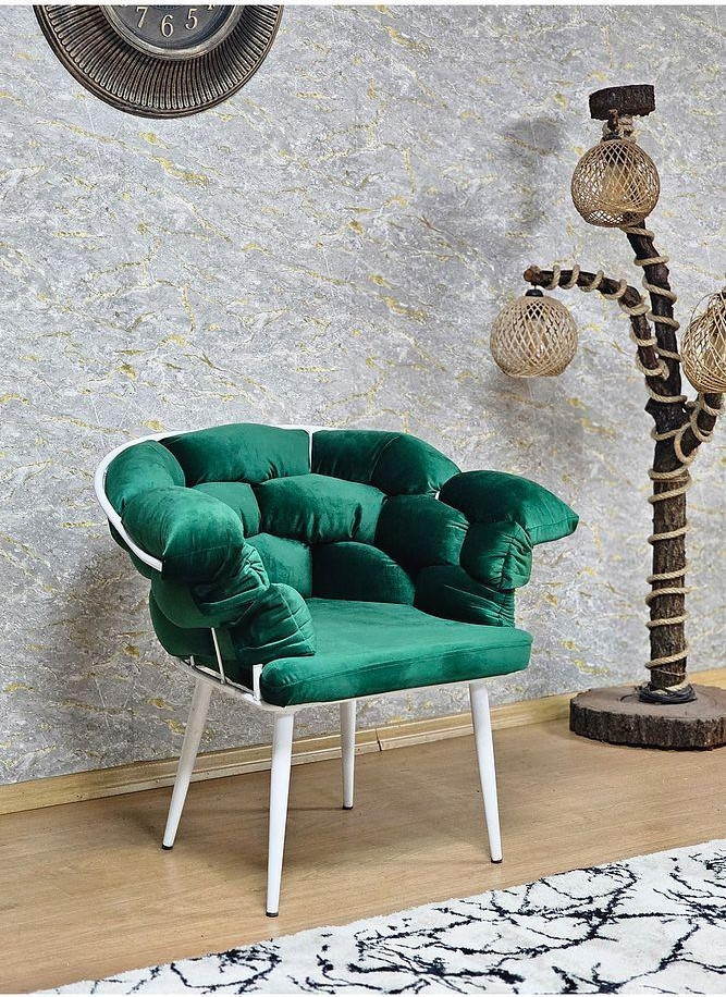 Tekli Beyaz Boyalı - Yeşil Döşeme | Balon Çay Seti | Balkon Koltuk ...