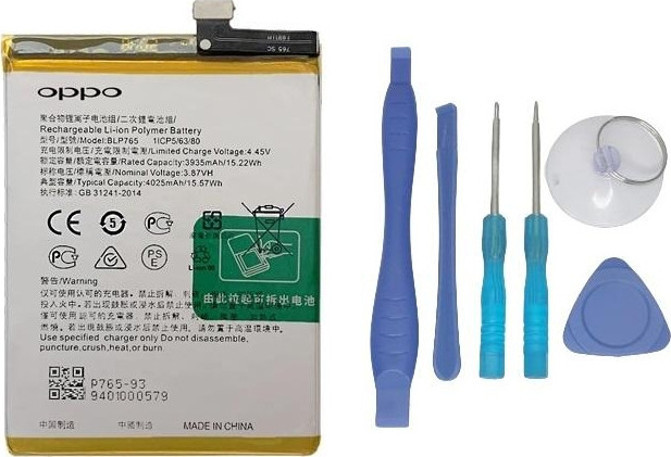 Oppo A91 - 4G - BLP765 Batarya Pil Sıfır Orijinal + TAMİR SETİ - idefix