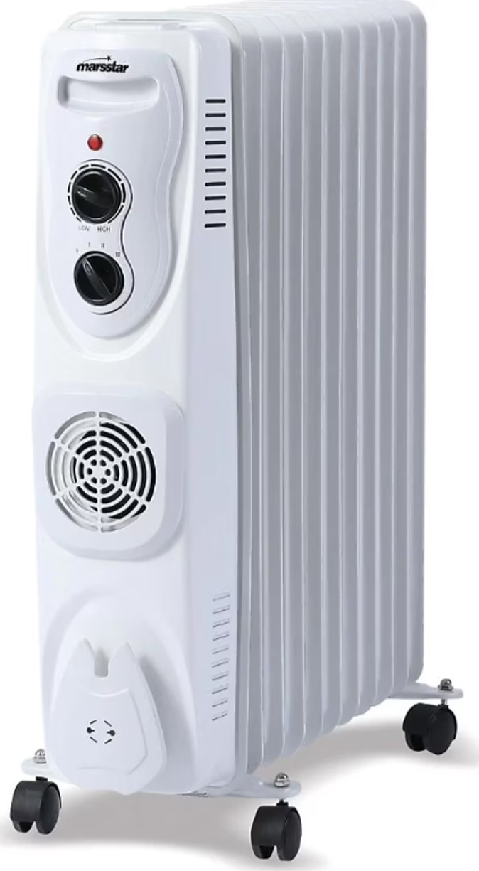 Mars Star Turbo Fanlı 11 Dilim Elektrikli Yağlı Radyatör, 2500 Watt ...