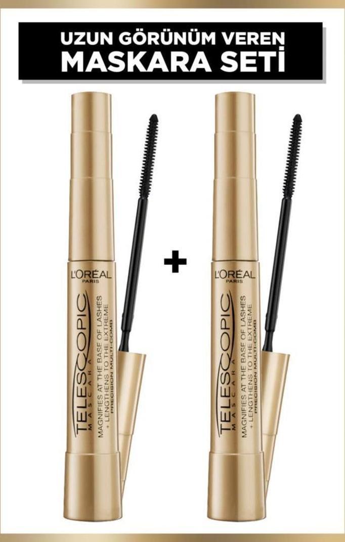 L'Oréal Paris Telescopic Siyah Maskara 2'li Set - idefix