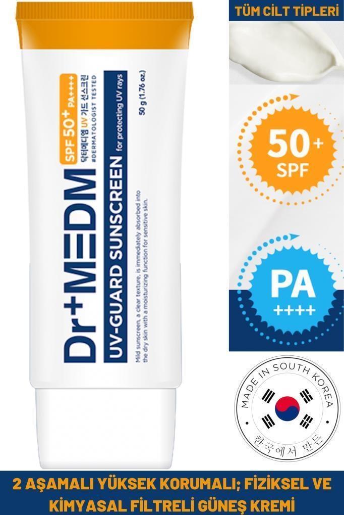 Dermal Dr+Medm Spf50/Pa++++ Uv 50 ml Guard Sunscreen Yüksek Koruma Fiziksel&Kimyasal Filtreli ...
