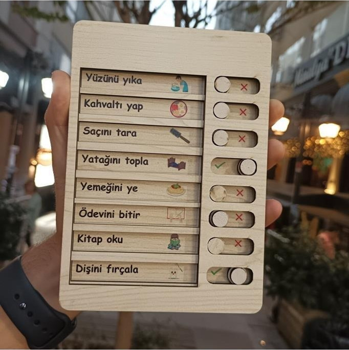 Okfis Çocuk Günlük Rutin Checklist Kontrol Listesi - idefix