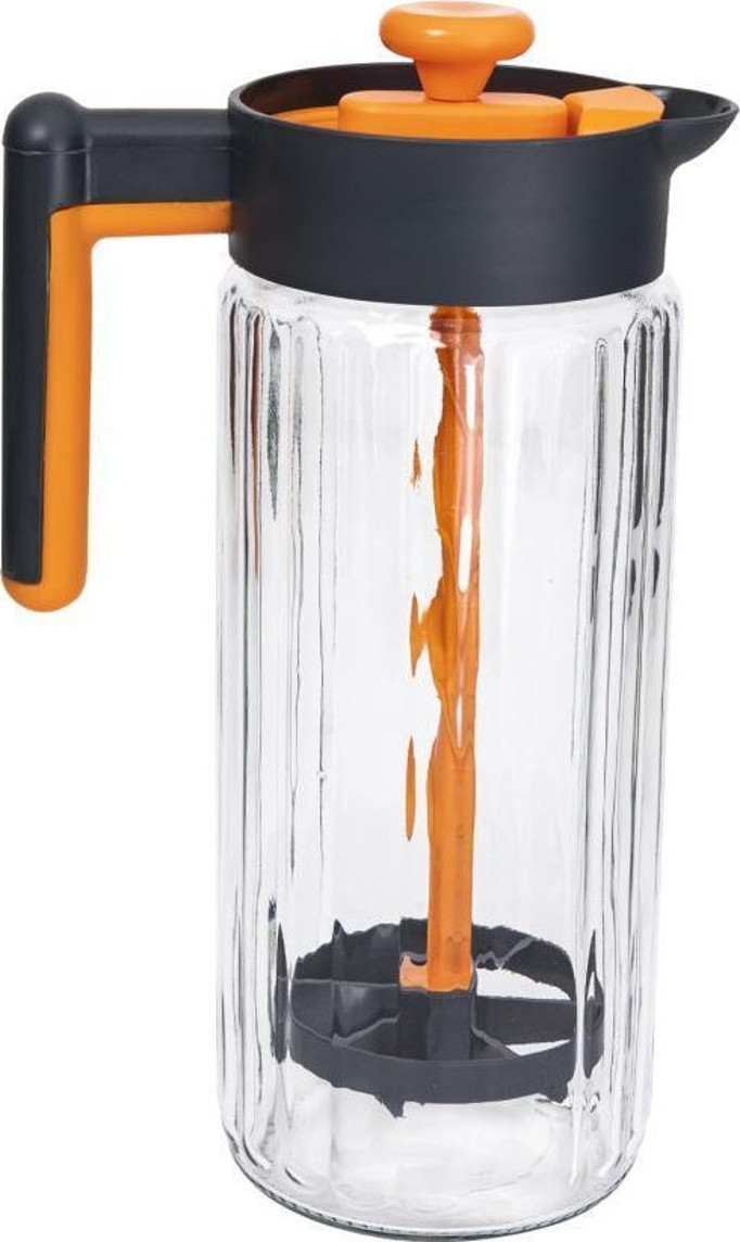 1,43 lt Turuncu Sütun Çizgi Ayran Sürahisi - idefix