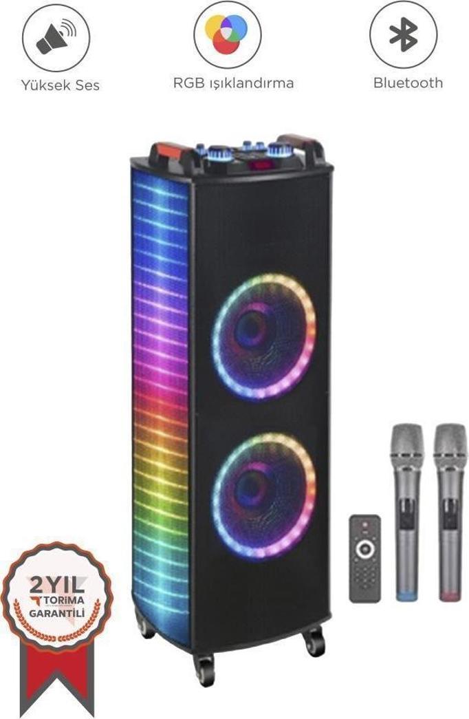 Torima NDR-1010S Siyah Taşınabilir Rgb Işıklı Mikrofonlu Kumandalı Bluetooth Hoparlör - idefix