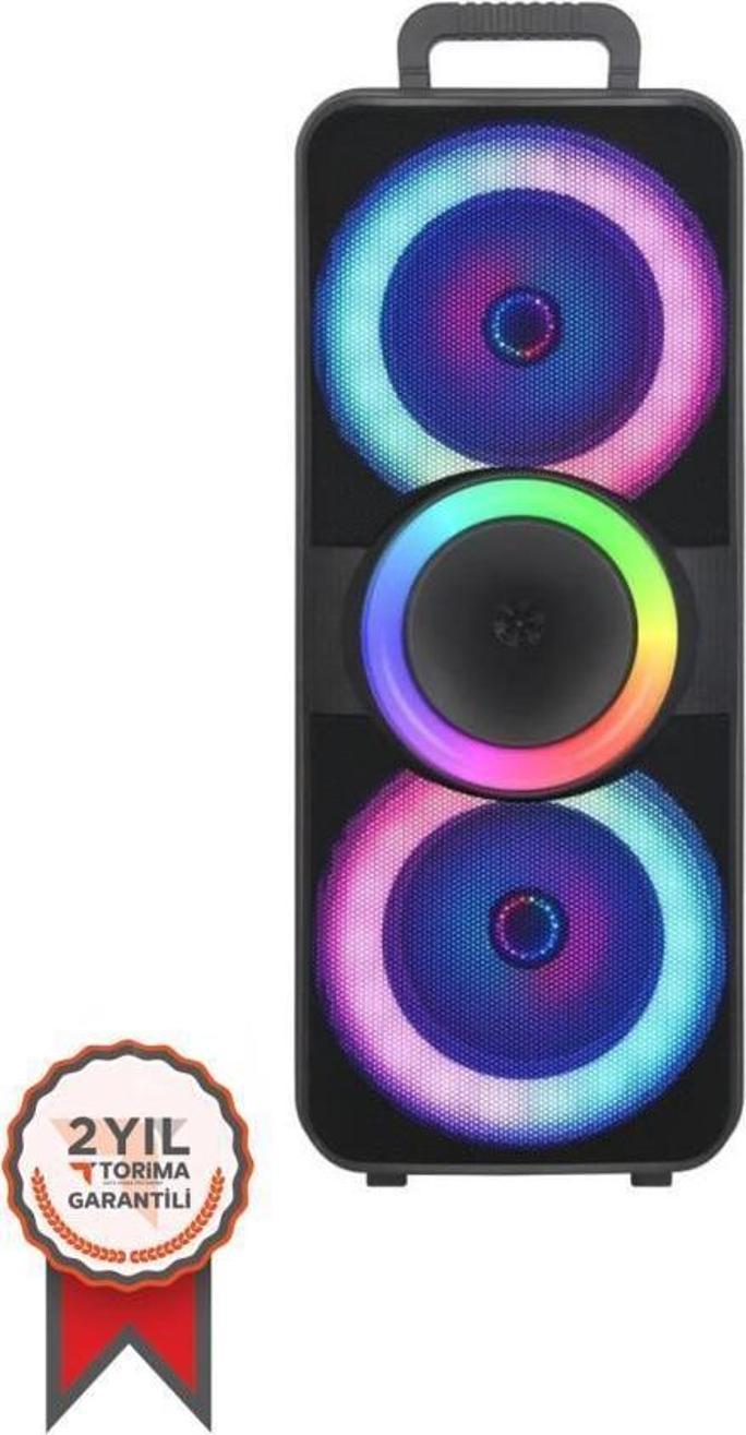 Torima NDR-F98 Mikrofonlu Kumandalı Rgb Ledli Taşınabilir Bluetooth Hoparlör Usb-Tf-Fm Radyo ...