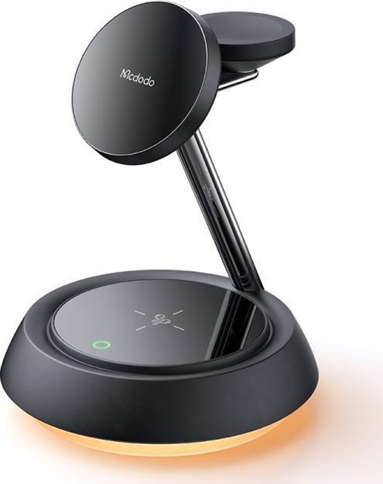 Mcdodo 3in1 15W Magsafe iPhone Kablosuz Şarj Standı Siyah CH-4952 - idefix